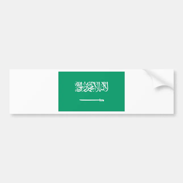 Saudi Arabian Flag Bumper Sticker | Zazzle