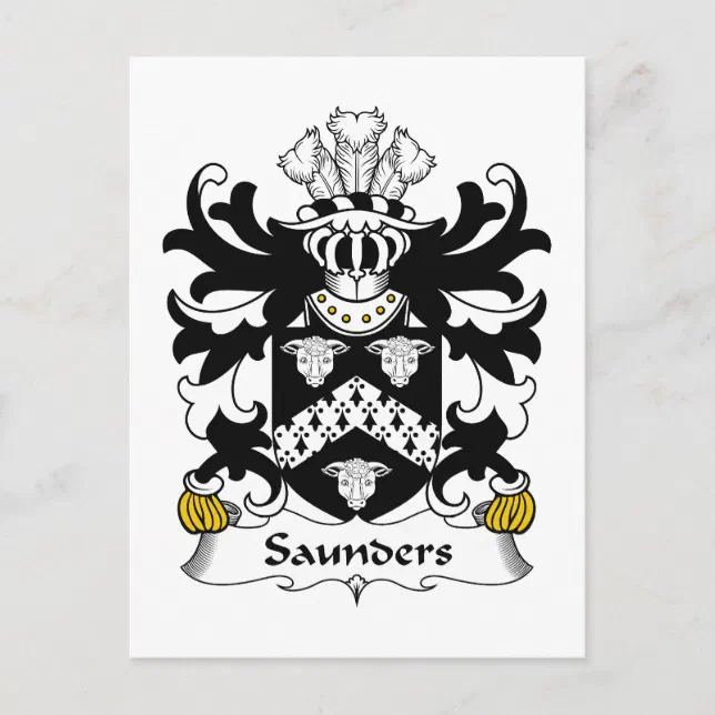 Saunders Family Crest Postcard | Zazzle
