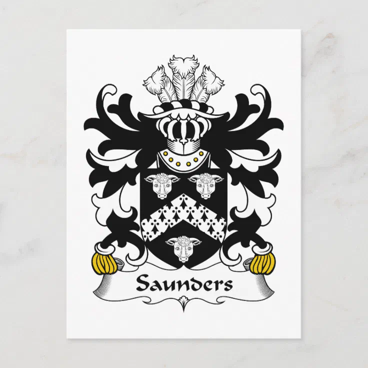 Saunders Family Crest Postcard | Zazzle