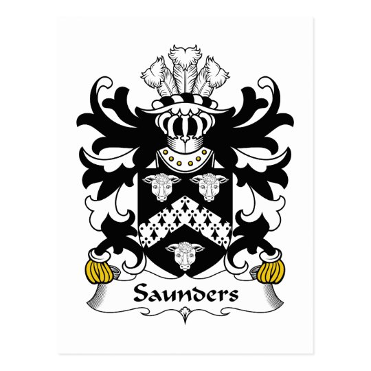 Saunders Family Crest Postcard | Zazzle.com