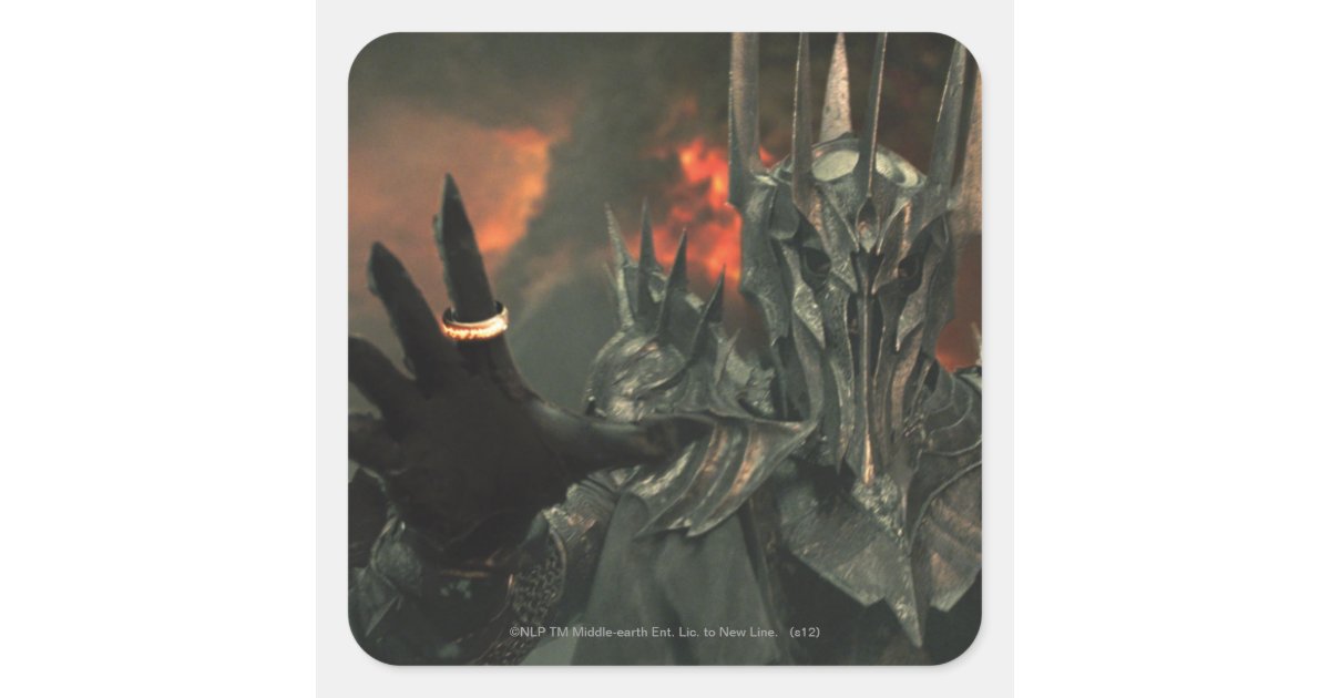 Sauron wth Hand Square Sticker | Zazzle