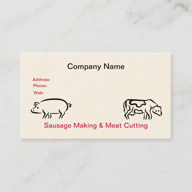 Sausage & Meat Business Card | Zazzle
