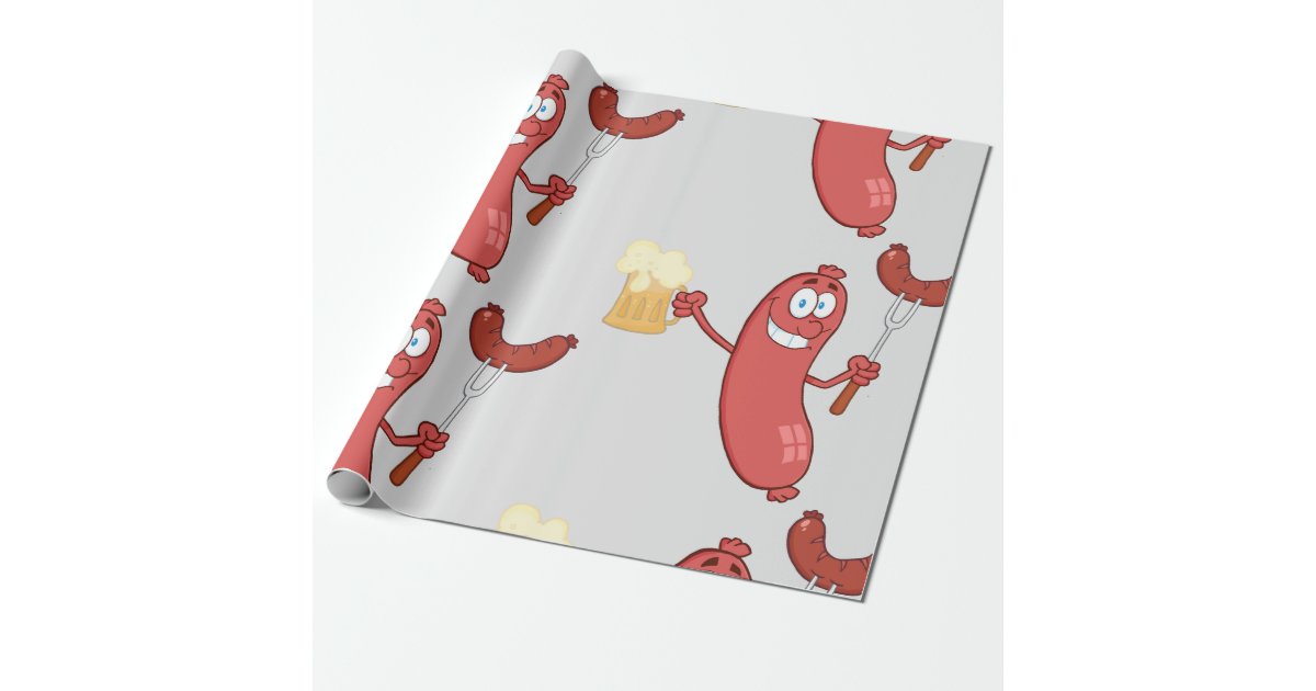 Sausages And Beer Wrapping Paper | Zazzle