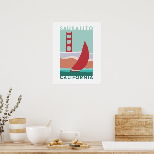 Sausalito Travel Poster | Zazzle