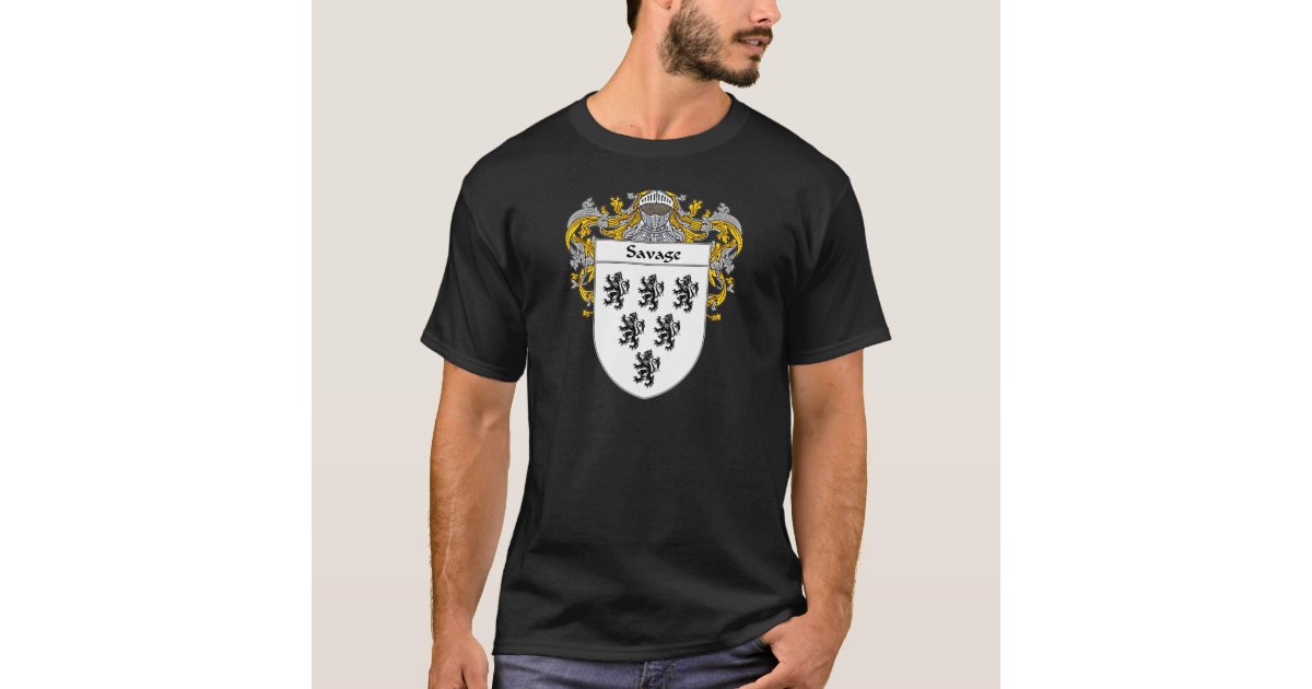 Savage Coat of Arms (Mantled) T-Shirt | Zazzle