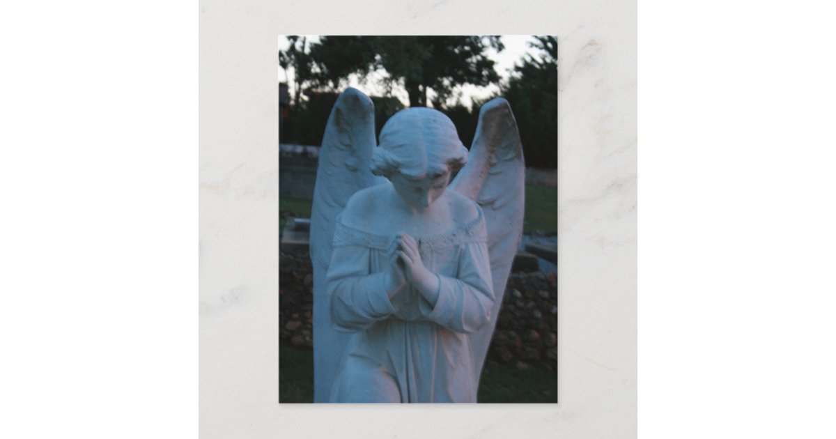 Savannah GA Angel statue in cemetary Postcard | Zazzle