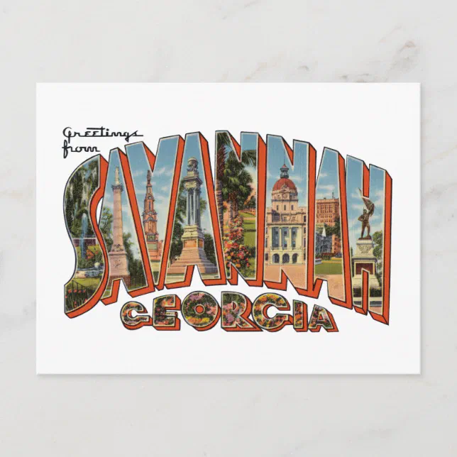 Savannah GA Postcard | Zazzle