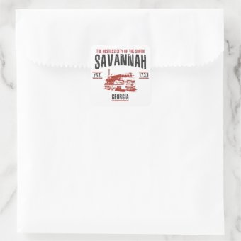 Savannah Square Sticker | Zazzle