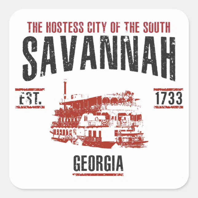 Savannah Square Sticker | Zazzle
