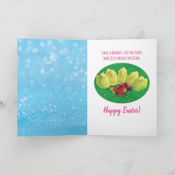 Save A Bunny– Eat Easter Peeps and Jelly Beans Card | Zazzle