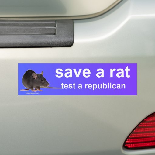 save a rat bumper sticker | Zazzle