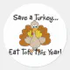 Save a Turkey...Eat Tofu this Year! Stickers | Zazzle