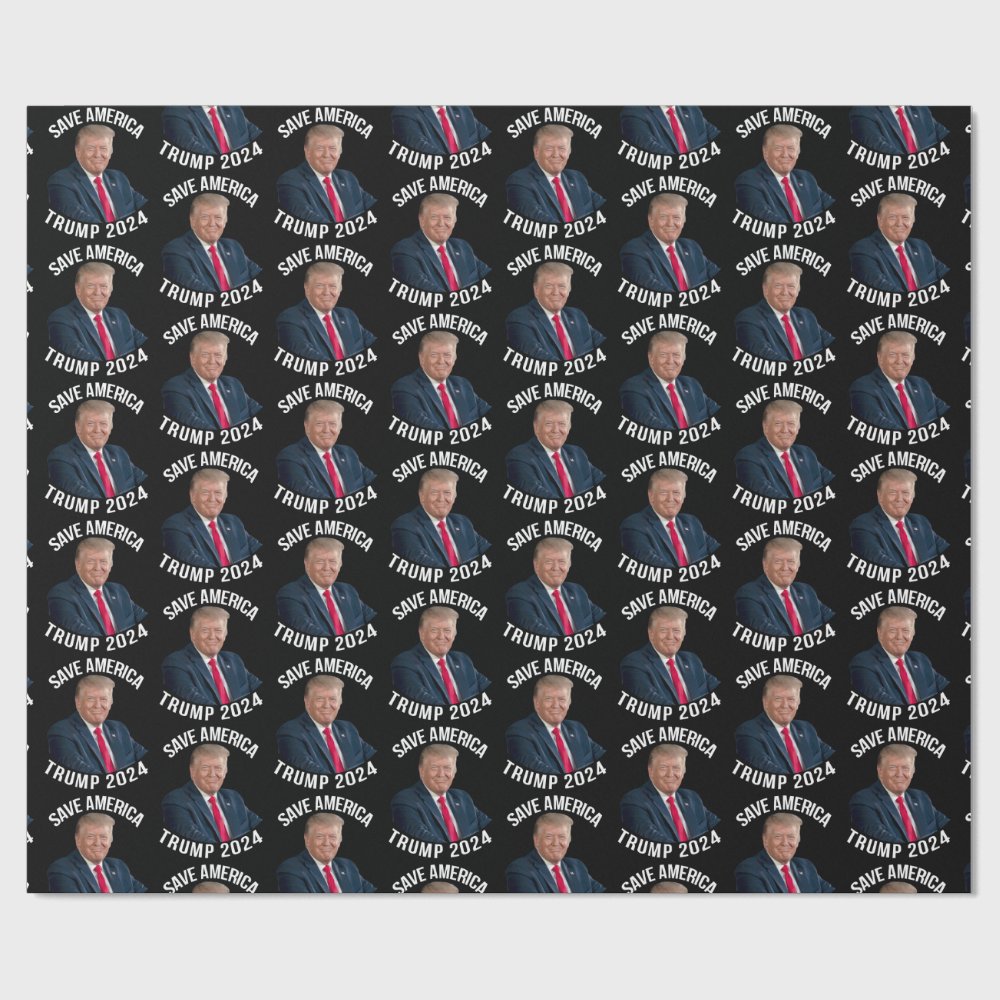 Save America Trump 2024 President Donald J. Trump Wrapping Paper