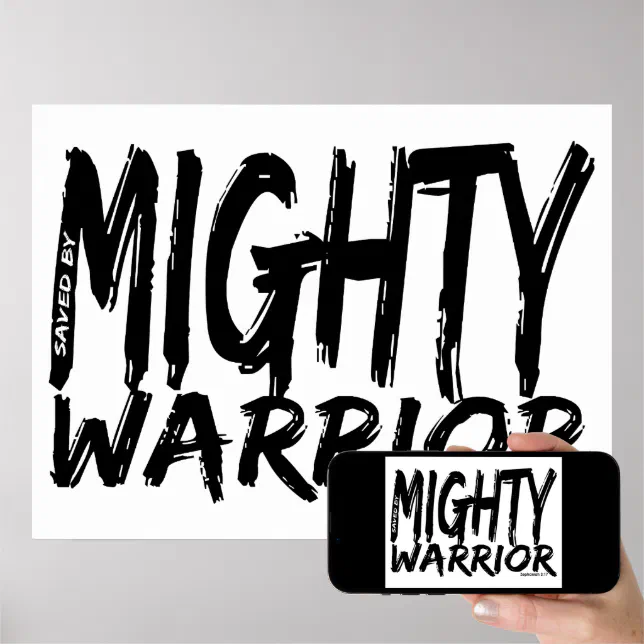 Save by Mighty Warrior Poster | Zazzle