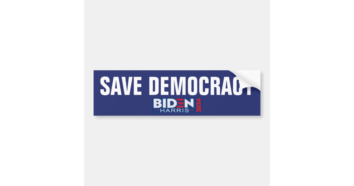 SAVE DEMOCRACY BUMPER STICKER | Zazzle