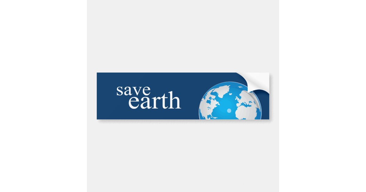 SAVE EARTH BUMPER STICKER | Zazzle