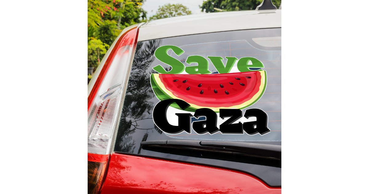 Save Gaza Watermelon Car Sticker | Zazzle