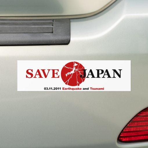 Save Japan Bumper Sticker | Zazzle