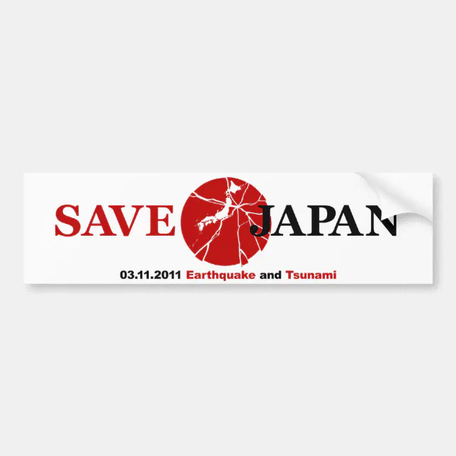 Save Japan Bumper Sticker | Zazzle