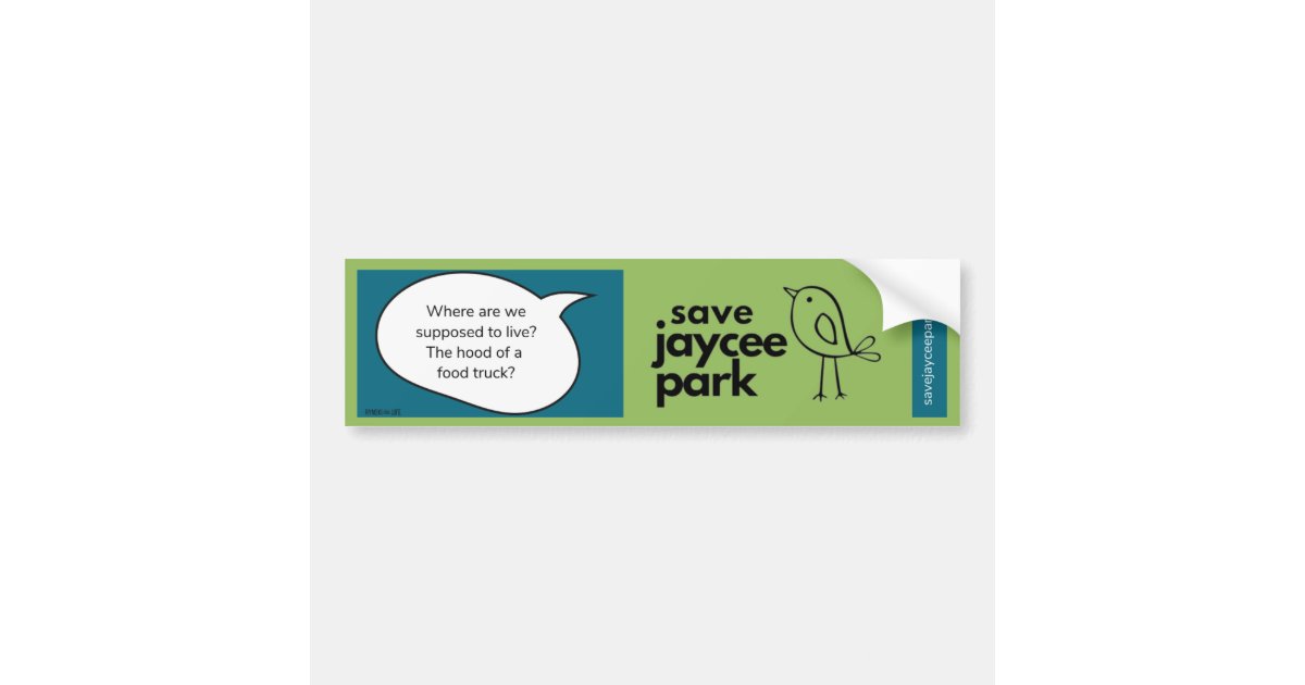 Save Jaycee Park Food Truck Hood by Rynski Bumper Sticker | Zazzle