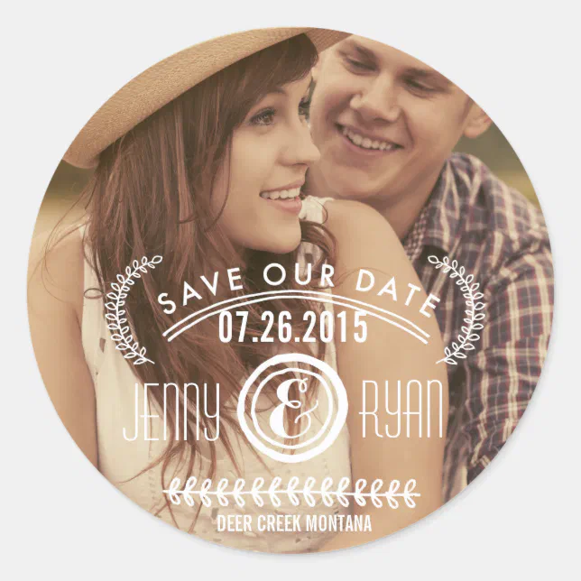 SAVE OUR DATE | SAVE THE DATE STICKERS | Zazzle