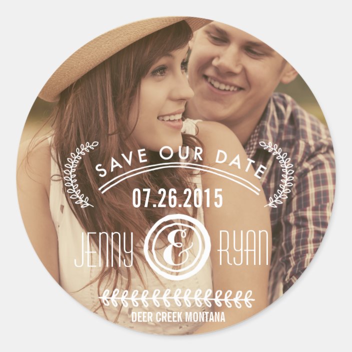 SAVE OUR DATE | SAVE THE DATE STICKERS | Zazzle.com