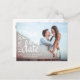 Save Our Date Typography Couple Photo Announcement Postcard | Zazzle
