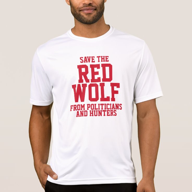 Save our endangered Red Wolf T-Shirt | Zazzle