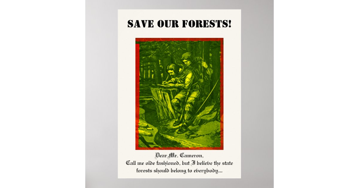 Save Our Forests! Poster | Zazzle