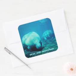 Save Our Manatees Stickers | Zazzle