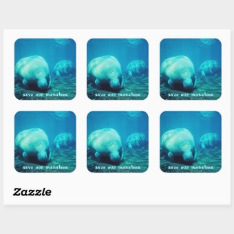 Save Our Manatees Stickers | Zazzle