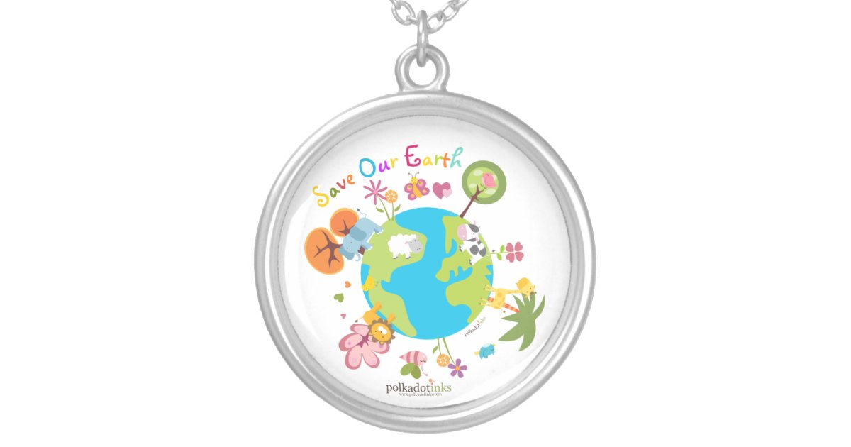 Save Our Planet Earth Pendant Necklace | Zazzle