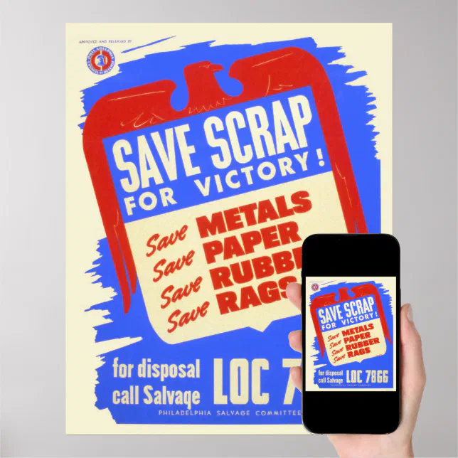Save scrap for victory! - WPA Poster | Zazzle