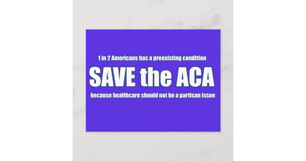 Save the ACA Postcard | Zazzle