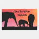 Save The African Elephants Rectangular Sticker | Zazzle