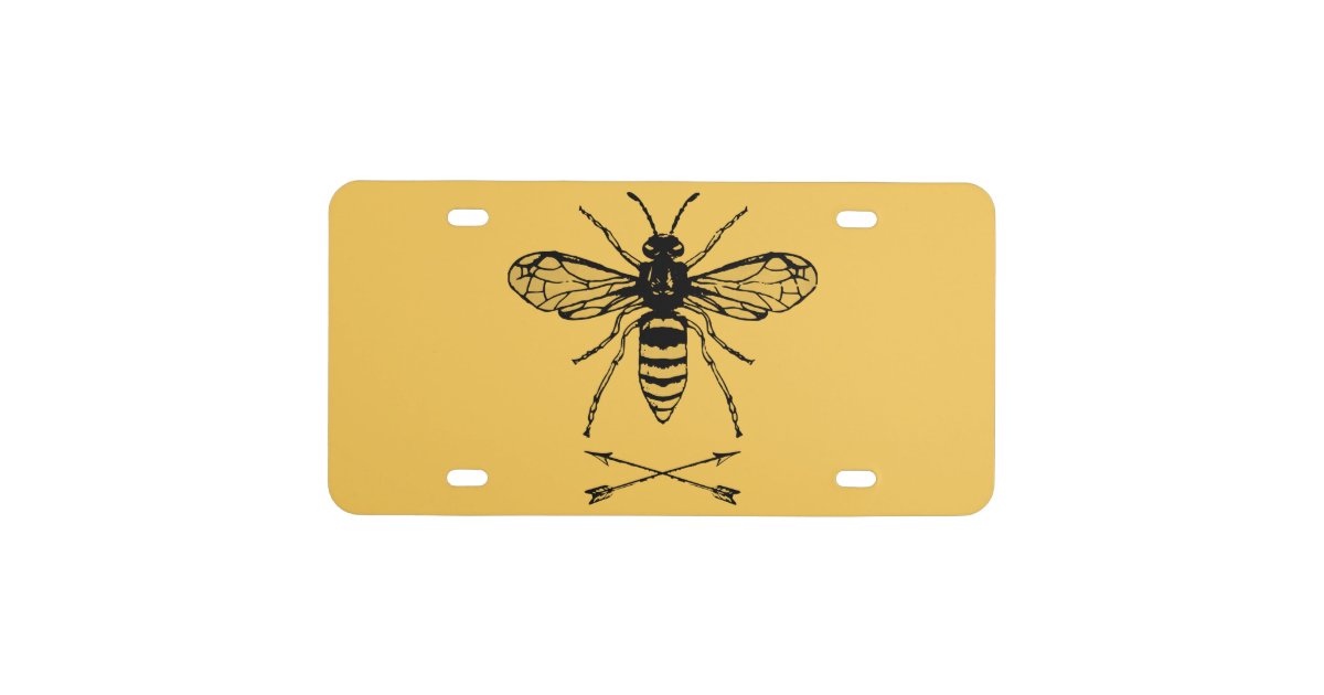 Save the bees license plate | Zazzle