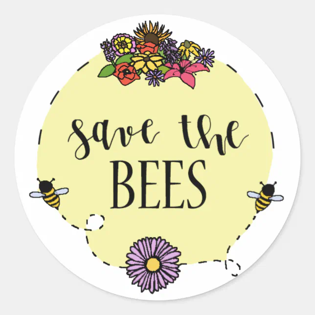 save the bees sticker | Zazzle