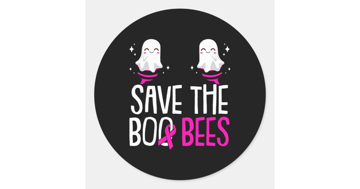 Save The Boo Bees Breast Cancer Awareness Hallowee Classic Round ...