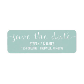 Save The Date Return Address Labels & Templates | Zazzle
