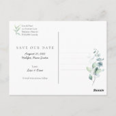 Save the Date August 2022 Botanical Elegant Gold Postcard | Zazzle