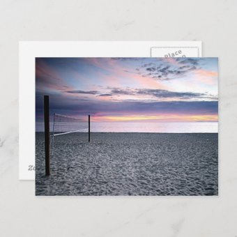 Save The Date Beach Sunset Postcard | Zazzle
