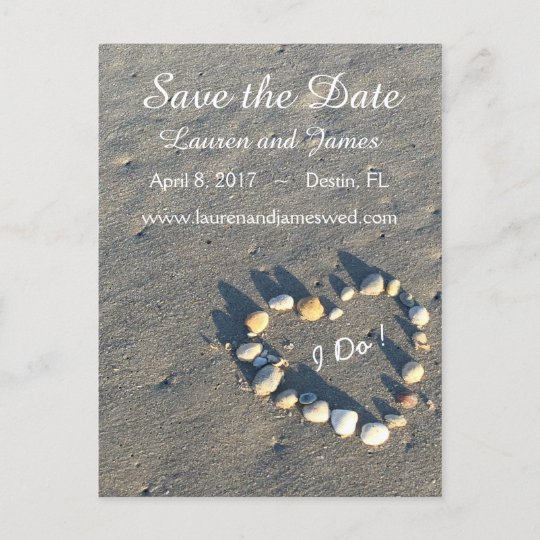 Save the Date Beach Theme Wedding Postcard | Zazzle.com