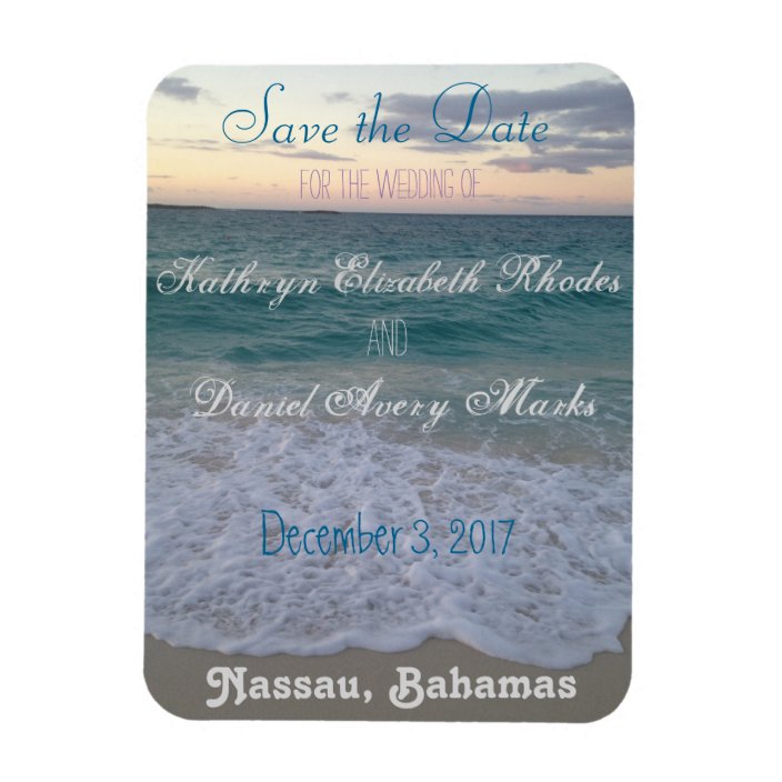 Save the Date Beach Wedding Magnet | Zazzle.com