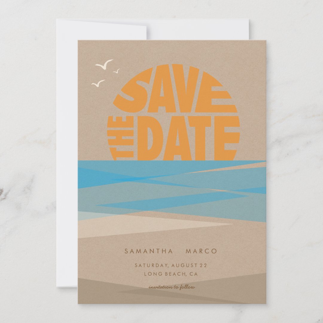 Save the Date, Beach Wedding Save The Date | Zazzle