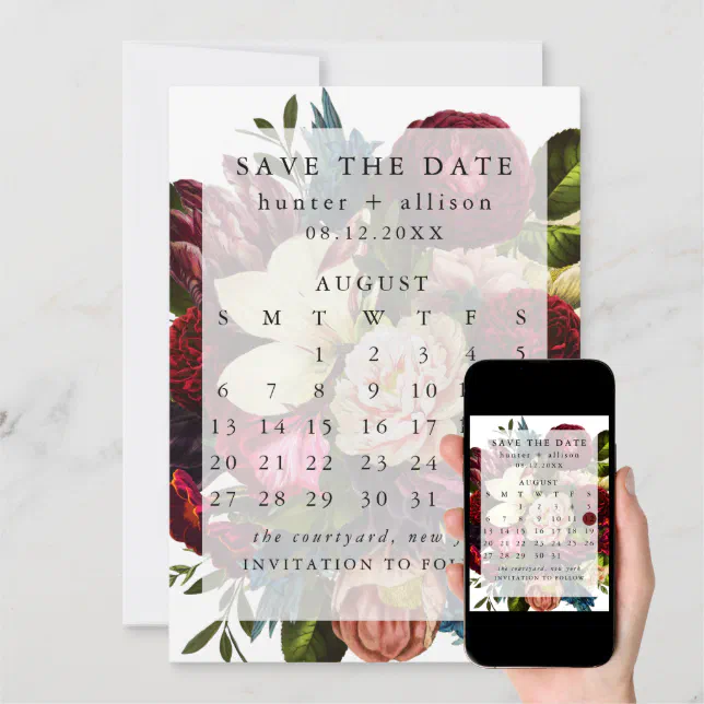 Save The Date Calendar | Zazzle