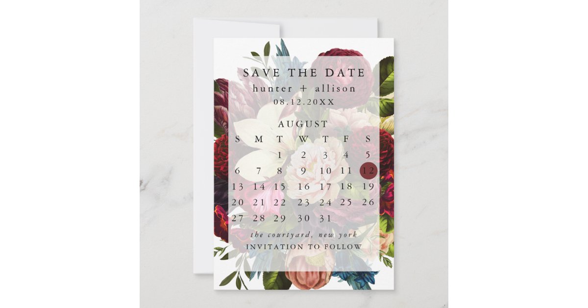 Save The Date Calendar | Zazzle