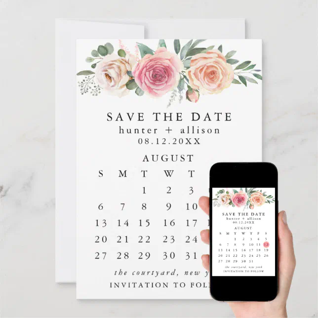 Save The Date Calendar | Zazzle