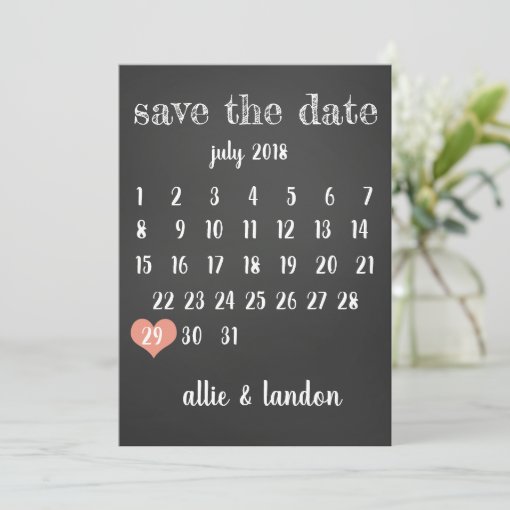Save The Date Calendar | Zazzle