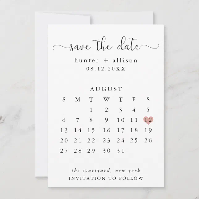 Save The Date Calendar | Zazzle