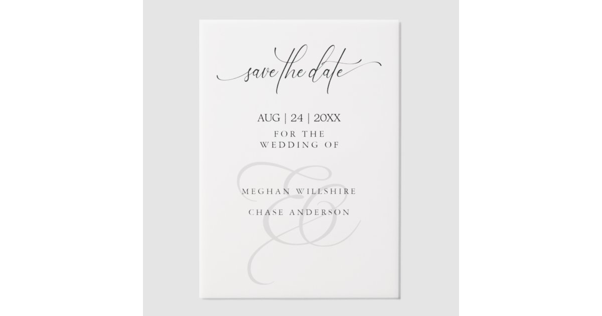 Save the Date Classic Overlay Vellum Invitations | Zazzle